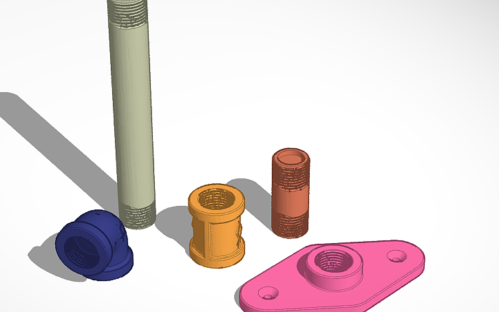 3D design Pipe Fittings - Tinkercad