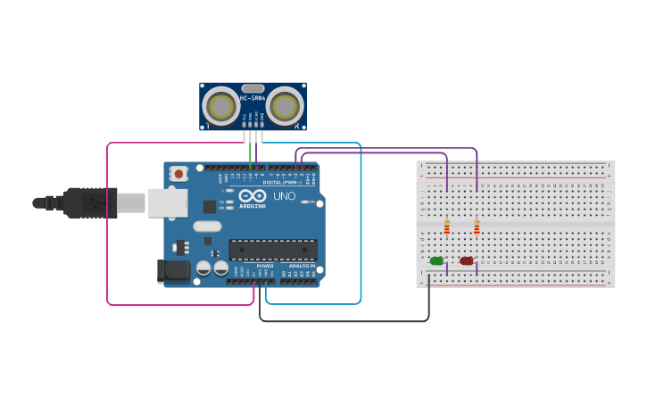 Circuit design Sumo Bot - Arduino - Lab 1 - Tinkercad