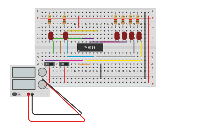 Circuit design 2:4 DECODER - Tinkercad