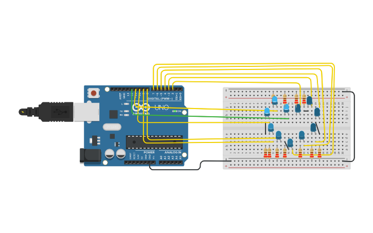 Circuit design Heart led - Tinkercad