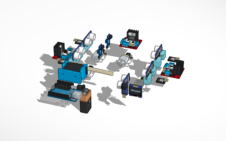 3D design automatic car parking design - Tinkercad