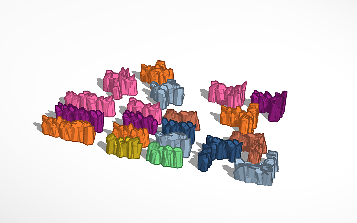 3d Design Jagged Crystal Walls Tinkercad