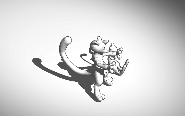 3D design Mew and Mewtwo - Tinkercad