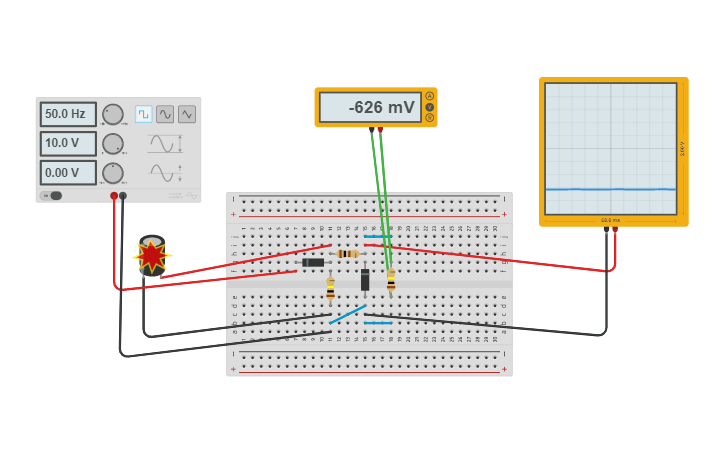 Circuit design Regulated DC power supply - Tinkercad