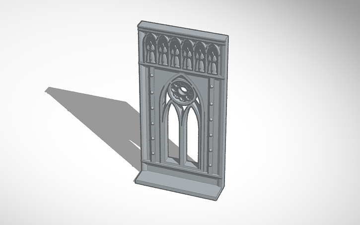 3D design Space Gothic Angelic Window - Tinkercad