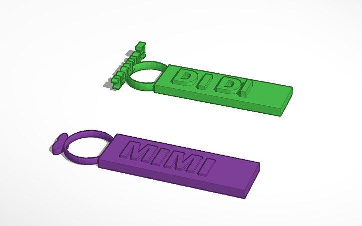 3D design key chains - Tinkercad