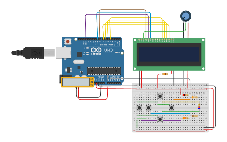 Circuit design LCD Shield - Tinkercad
