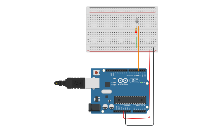 Circuit design Led Intermitente - Tinkercad