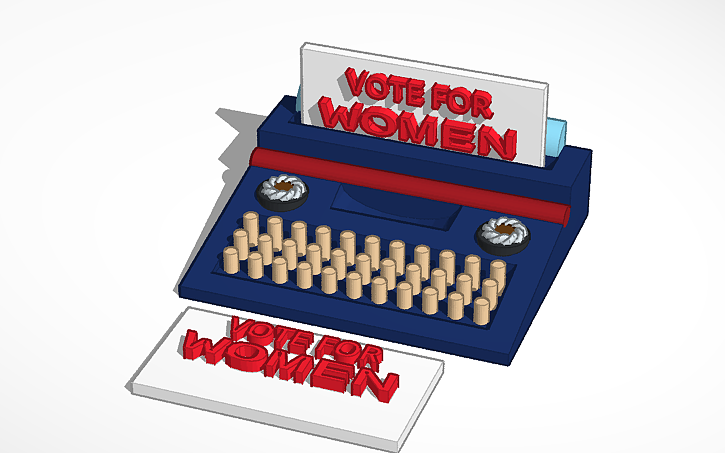 3D design Typewriter - Tinkercad