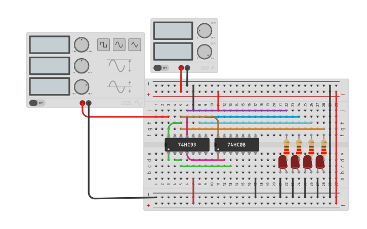 Circuit Design Mod 16 Counter Tinkercad