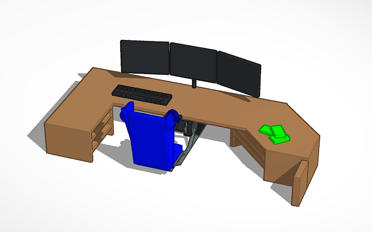 3D design Video Gaming Setup - Tinkercad