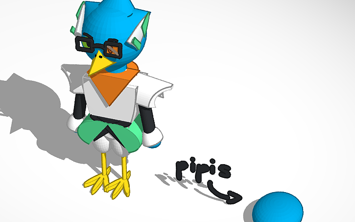 3D design Deltarune Berdly (Dark World) - Tinkercad