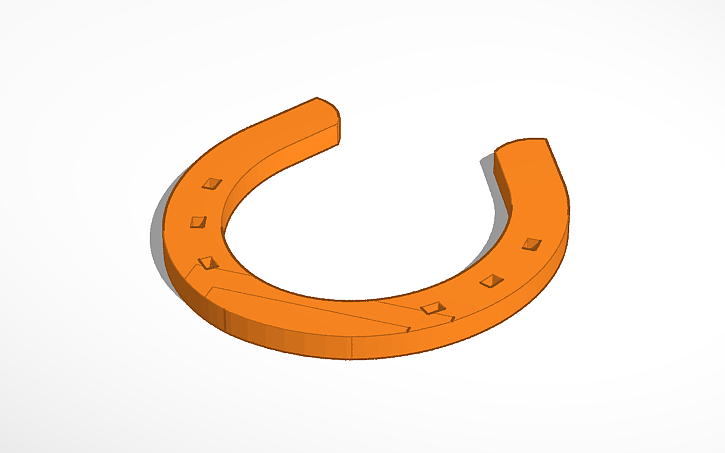 3D design (Done)Horse shoe - Tinkercad