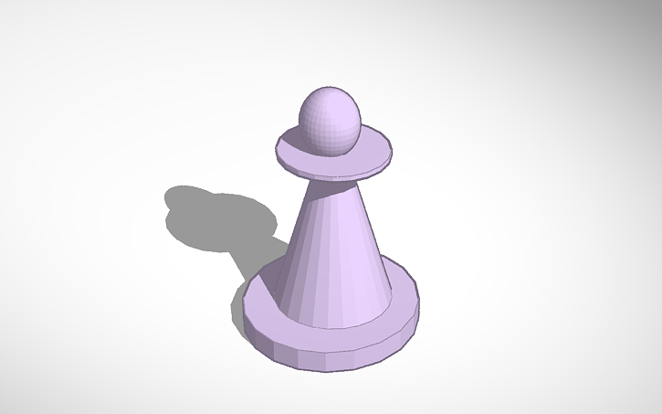 3D design chees pawn - Tinkercad
