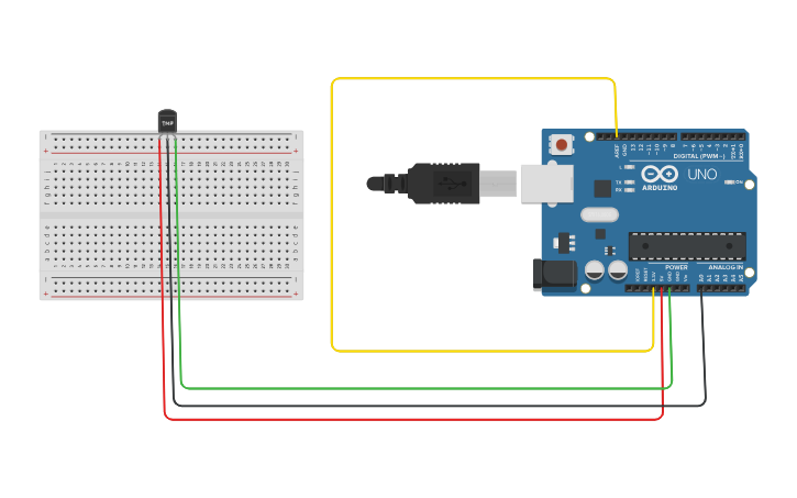 Circuit design Interfacing Temperature Sensor with Arduino UNO and ...