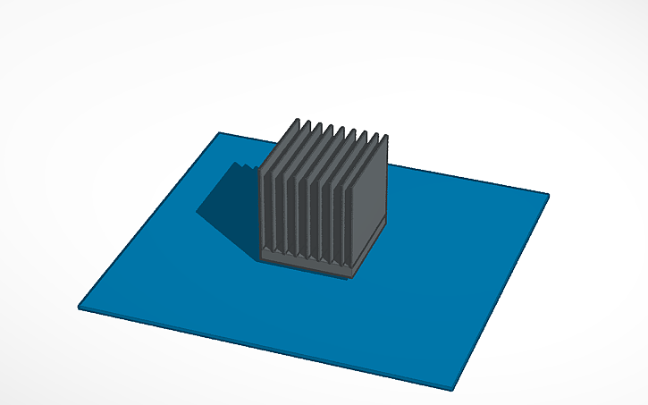 3D design Heat Sink - Tinkercad