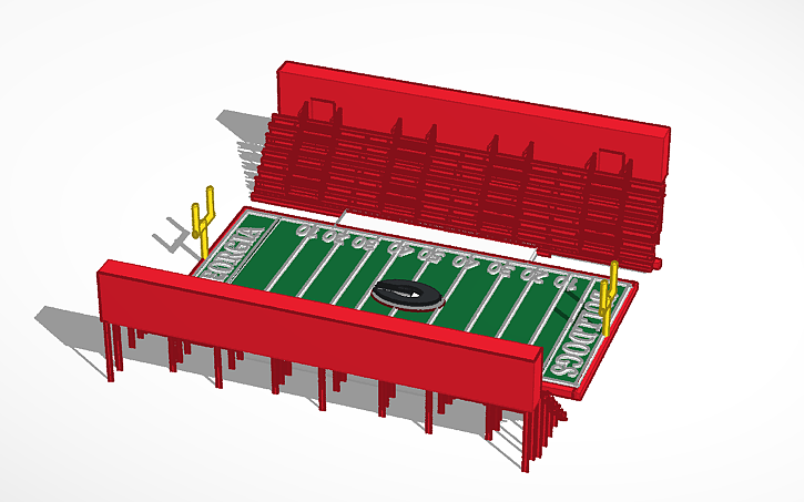 3D design Georgia Stadium [created by David Sipes] - Tinkercad