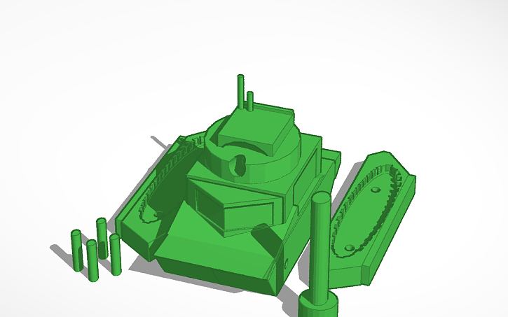 3D design Tank for 3D printing - Tinkercad
