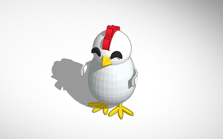 3D design hen - Tinkercad