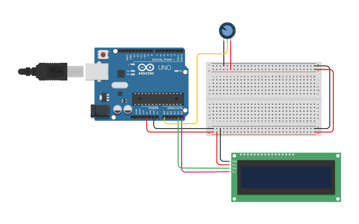 Circuit design LCD Display with I2C Controller and Potentiometer ...