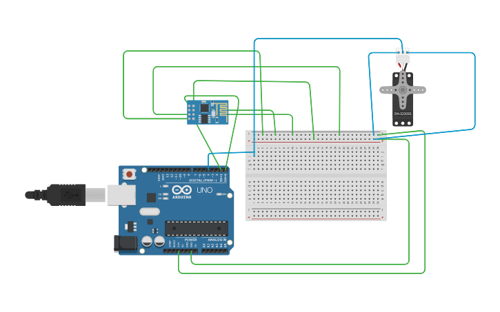 Circuit Design Esp8266 Conection Tinkercad