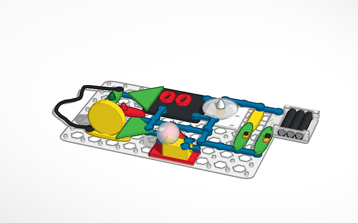 3D design Snap Circuit - Tinkercad