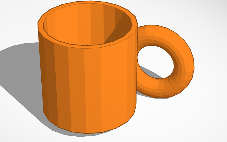 3D design Perspective Mug Example from Chapter 2 - Tinkercad