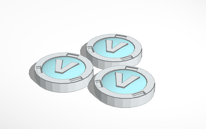 3D design VBucks Copyable | Tinkercad