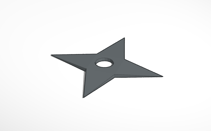 3D design ninja star - Tinkercad