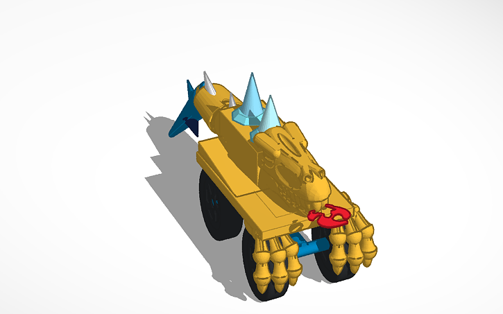 3D design dino monster truck | Tinkercad