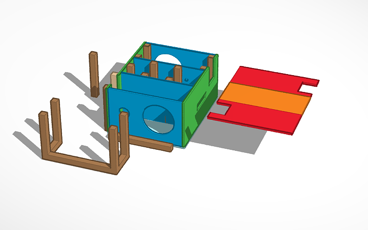 3D design Musikbox EMS zusammengebaut - Tinkercad