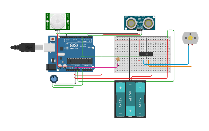 Circuit design Mobile Soccer Robot GG - Tinkercad