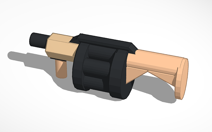 3D design Grenade launcher - Tinkercad
