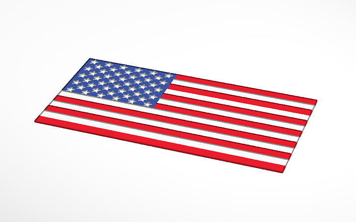 3D design Flag - Tinkercad