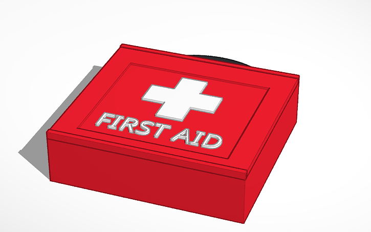 3D design First Aid kit - Tinkercad