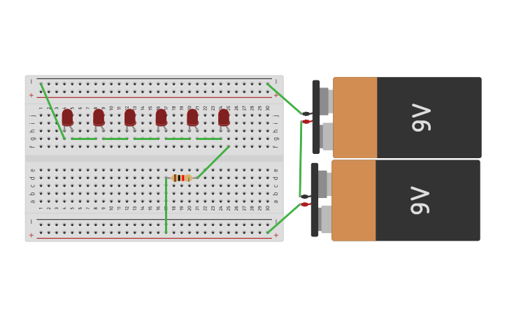 Circuit Design Series Circuit Using Breadboard Tinkercad