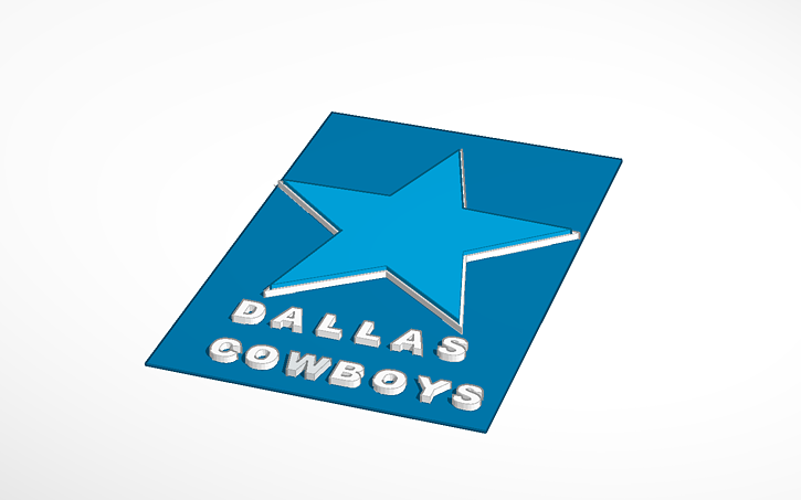 3D design Dallas Cowboys Logo | Tinkercad