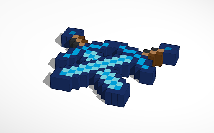 3D design diamond swords | Tinkercad