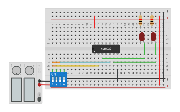 Circuit design Encoder - Tinkercad
