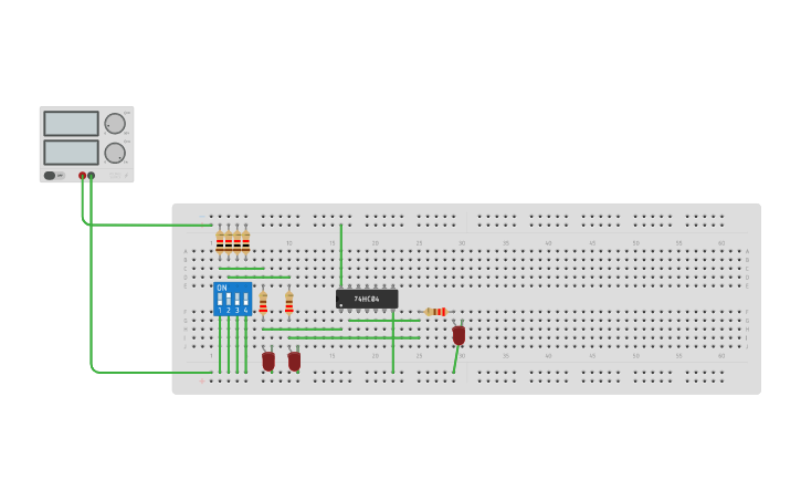 Circuit design Circuito 7404 | Tinkercad