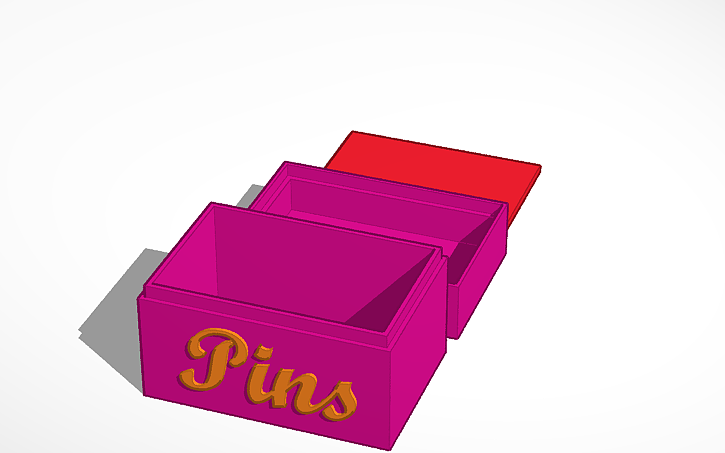 3D design "Pins and Needles" Magnetic BoX | Tinkercad