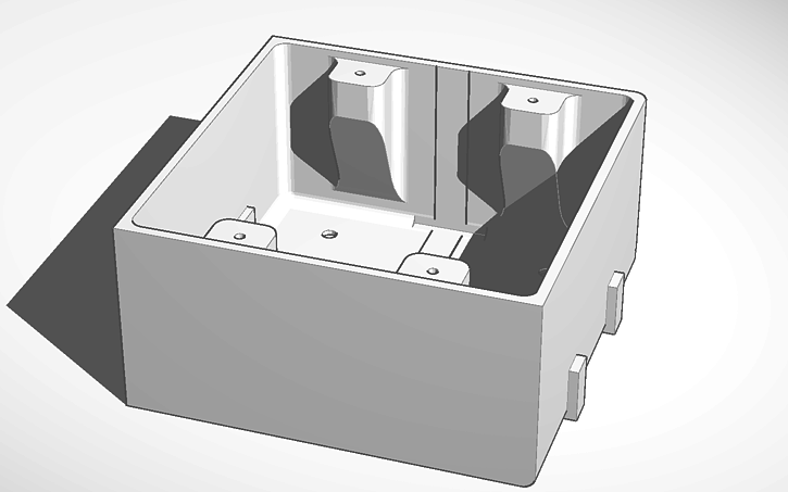 3D design Copy of Double Gang Electrical Box - Tinkercad