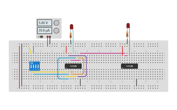 Circuit Design Half Subtractor Using Nand Gates Tinkercad