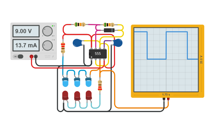 Circuit design Police Light Flasher - Tinkercad Circuit design Police Light Flasher - Tinkercad