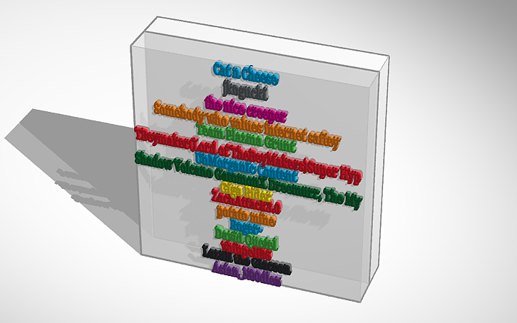 3D design List - Tinkercad