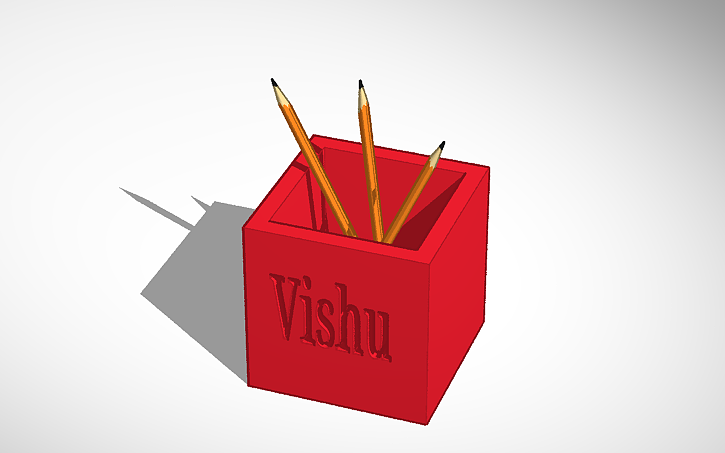 3D design Pen Stand - Tinkercad