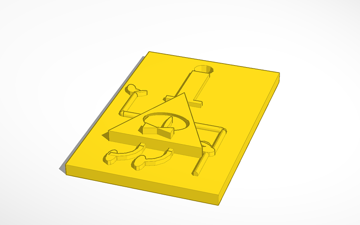 3D design Bill Cipher Keychain - Tinkercad