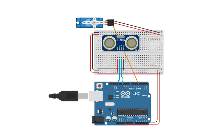 Circuit design Radar - Tinkercad