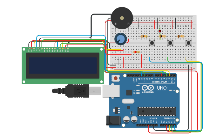 Circuit design Projeto Timer | Tinkercad