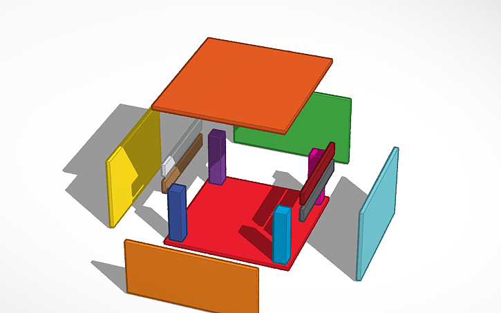3D design Wooden box - Tinkercad